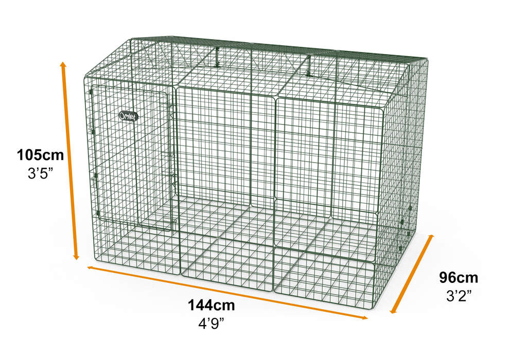 Zippi Rabbit Run with Roof and Underfloor Mesh - Double Height | Omlet