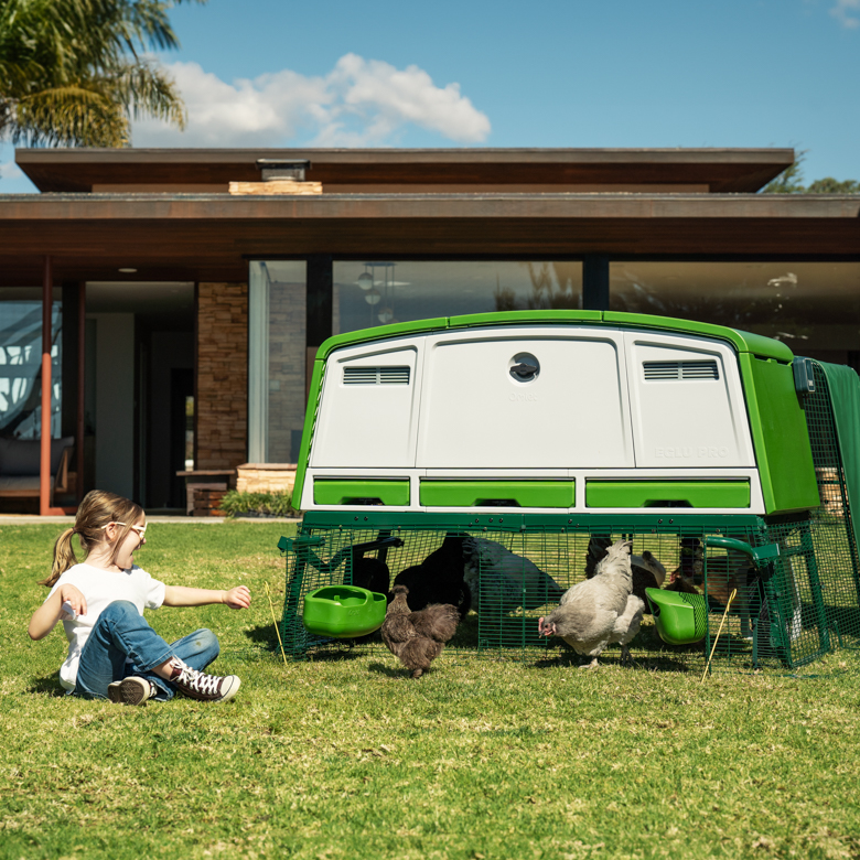 Eglu Cube & Pro Waterer - Green | Omlet