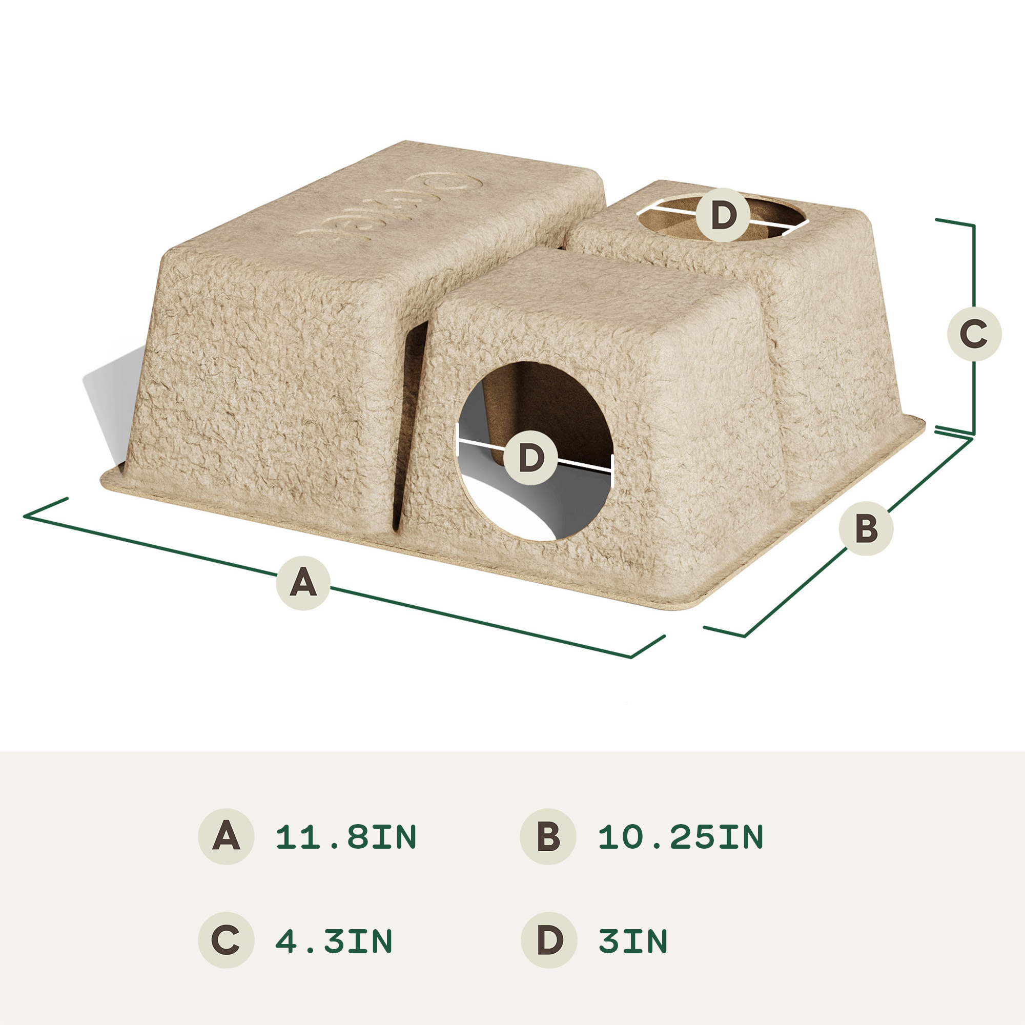 Compostable Hamster Chamber Hide - 3 Pack | Omlet