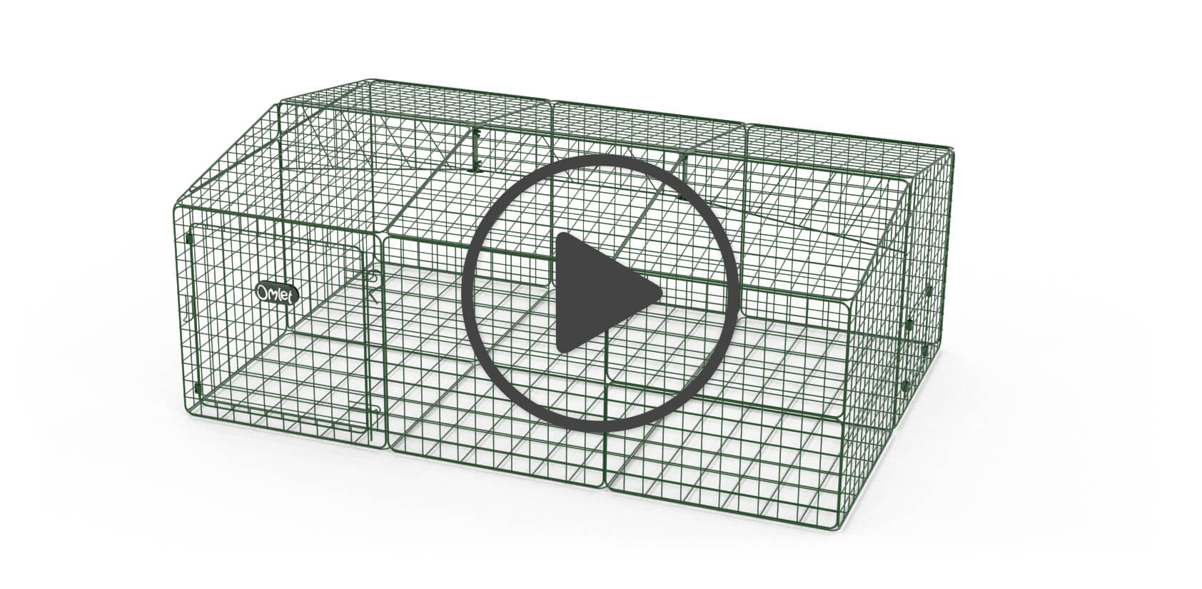 Zippi Rabbit Run with Roof and Underfloor Mesh - Single Height | Omlet