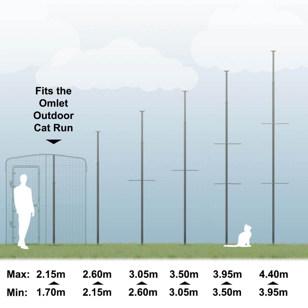 Freestyle Cat Tree - Vertical Pole Kit for Outdoor Cat Run - 5ft 7in to ...