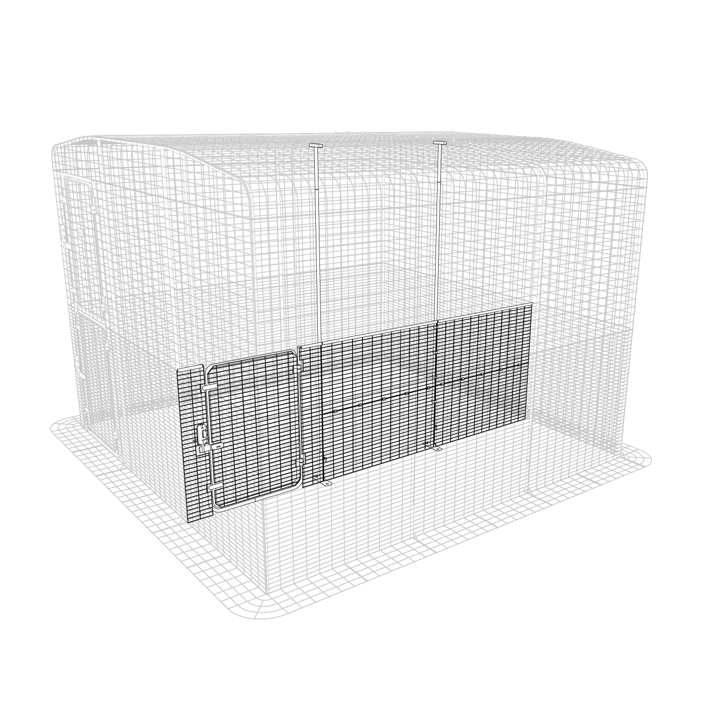 Catio Outdoor Cat Enclosure Partition Low - 3 Panels | Omlet