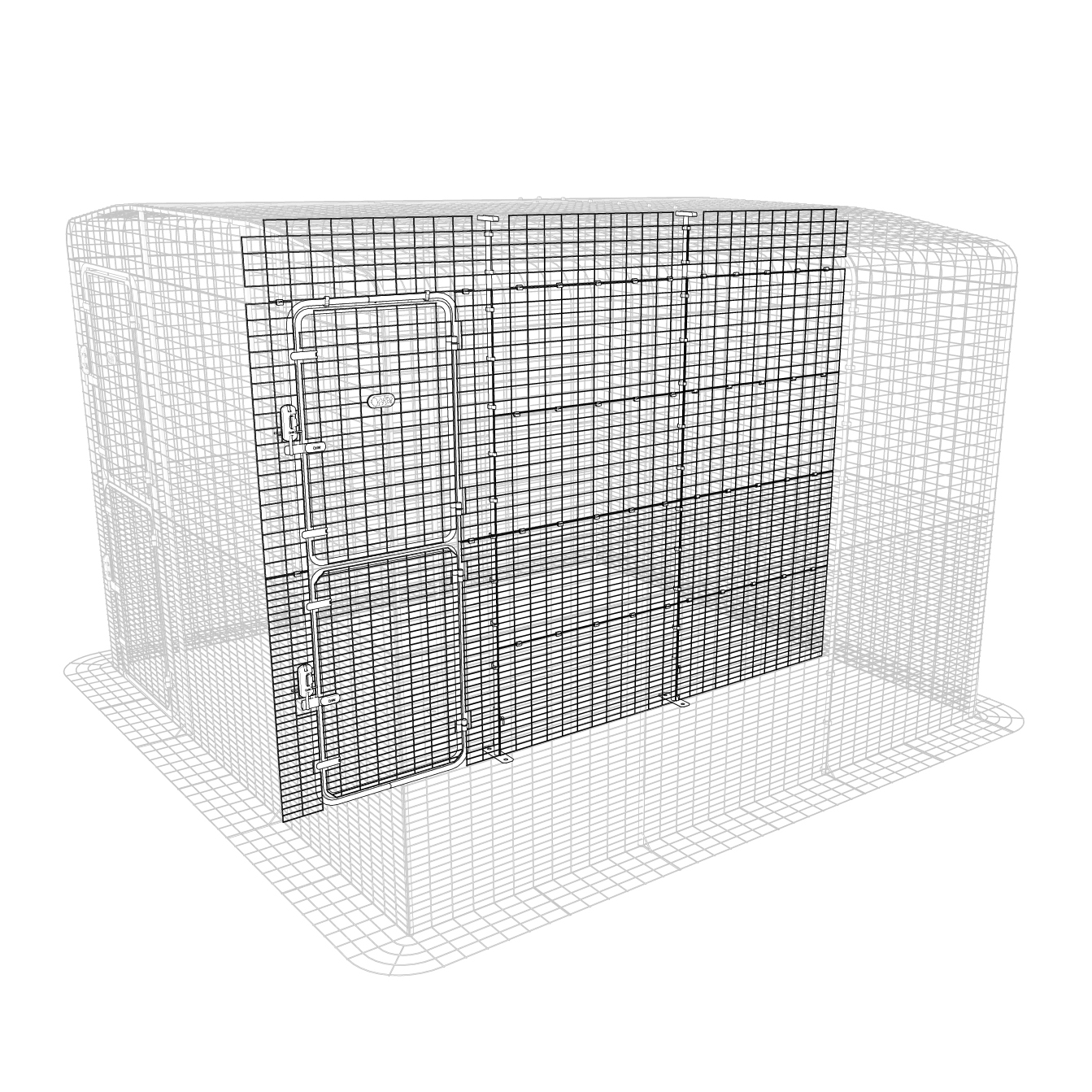 Walk in Chicken Run Partition High - 3 Panels | Omlet