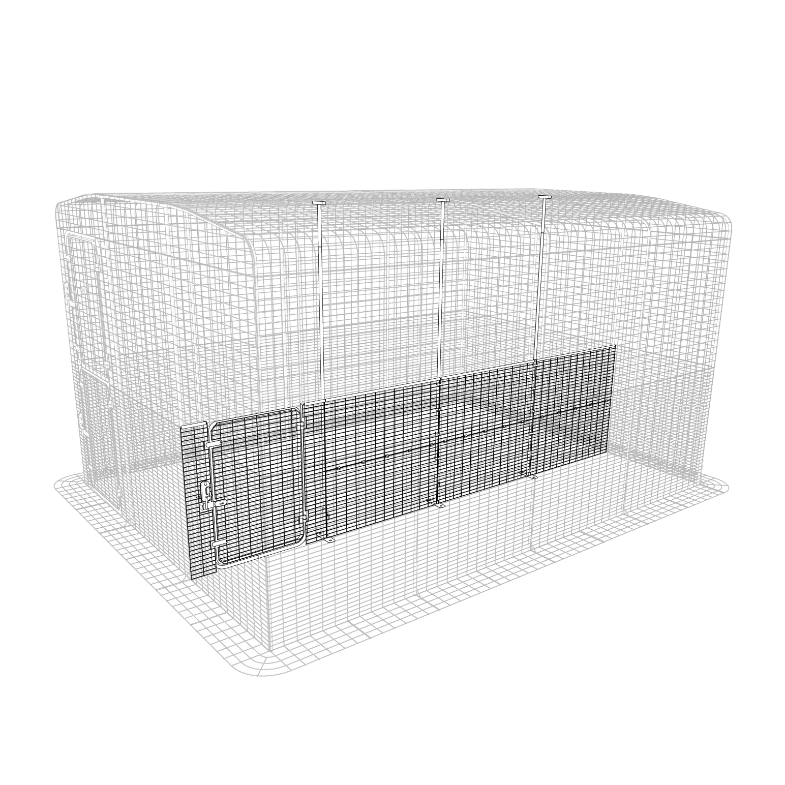 Catio Outdoor Cat Enclosure Partition Low - 4 Panels | Omlet
